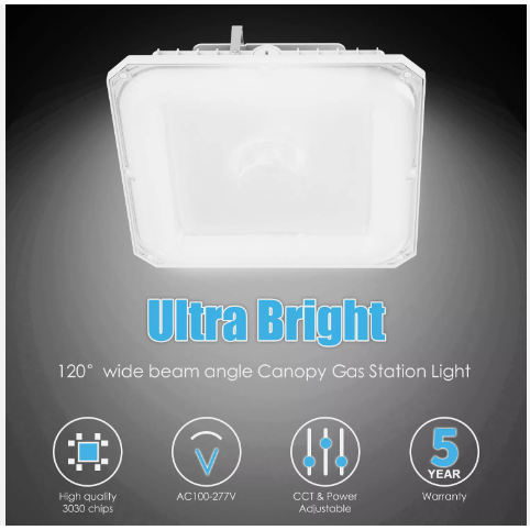 NG-CP-60WCD-458S-WAEH LED Canopy Light Selectable 36w 48w 60w 45k 5k 5 ...