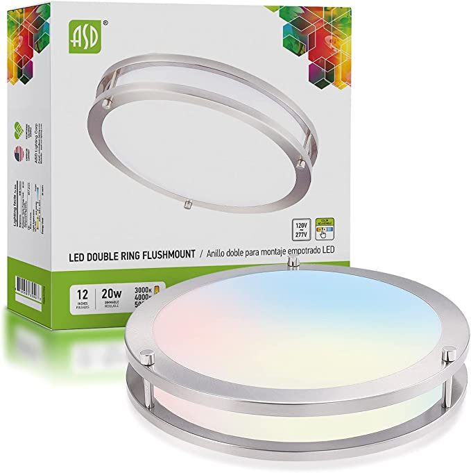 IMPULSE SALE ASD-LFMDR-12D20CC-NK 12 Inch Ceiling Light 3000 4000 5000 ...