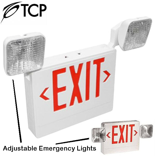 TCP LED20784 3.8W LED WHITE Emergency Exit Light Remote Combo Adjustab ...